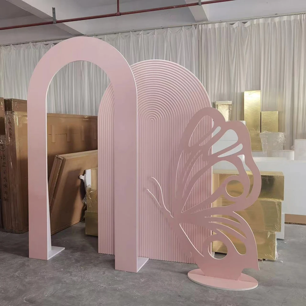 High-Quality-PVC-Arch-Pink-Backdrop-Acrylic-Wedding-Backdrop-for ...