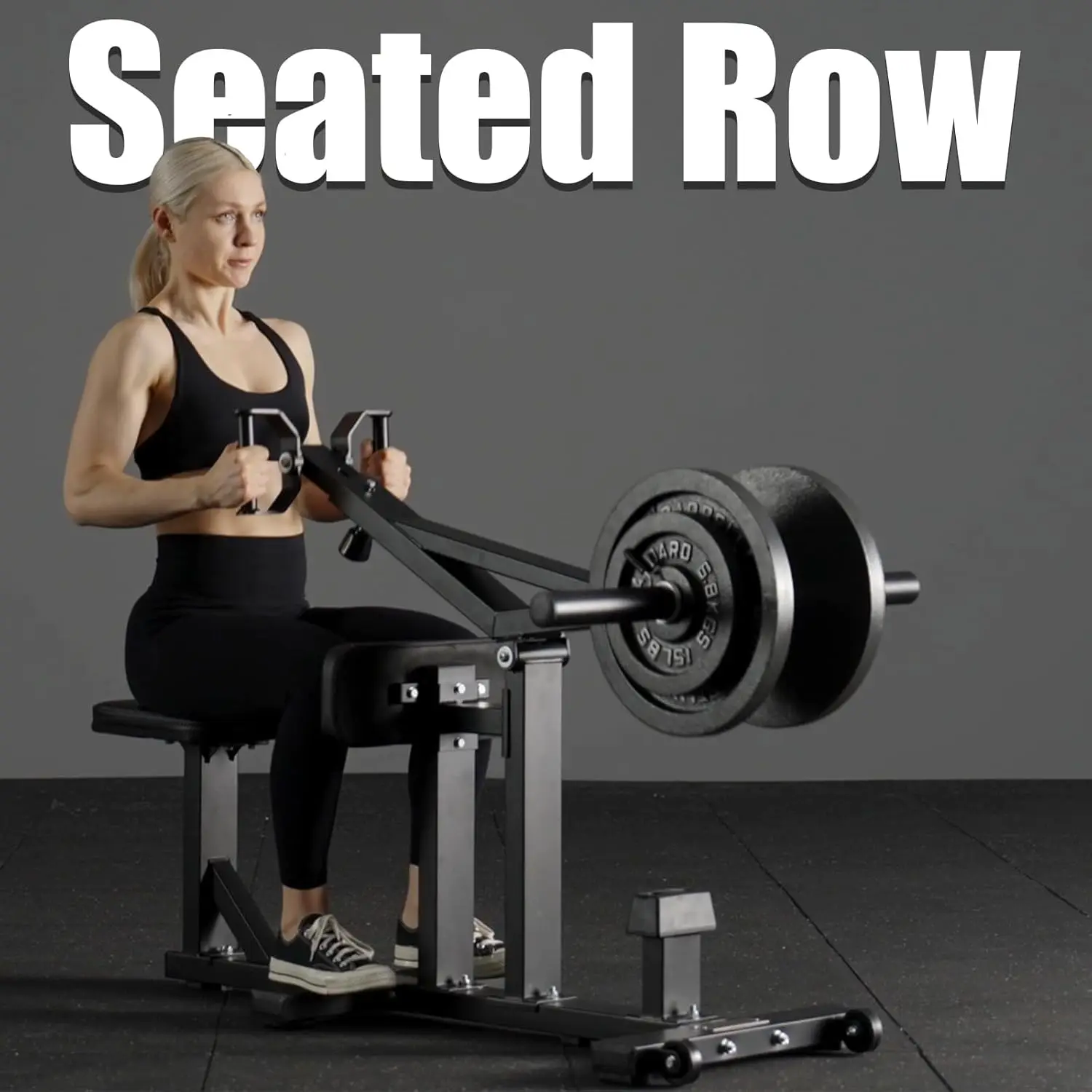 Seated Row Machine – Plate-Loaded Back and Chest Workout Machine with ...
