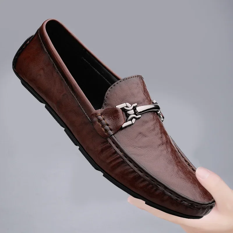 Moccasins-Loafers-Men-s-Genuine-Leather-Business-High-End-High-Grade ...