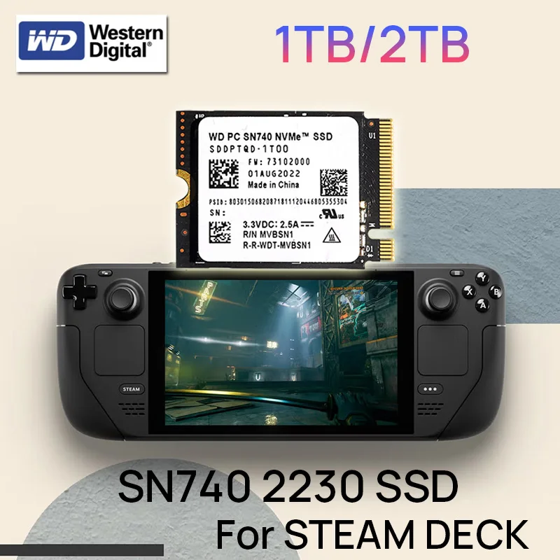 Western Digital WD SN740 2TB 1TB 2230 M.2 NVMe PCIe 4.0 SSD Internal Solid State Drives for ...