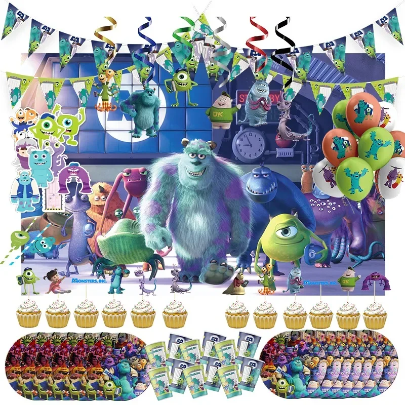 Monsters-In-Party-Supplies-cubiertos-desechables-para-fiesta-platos ...