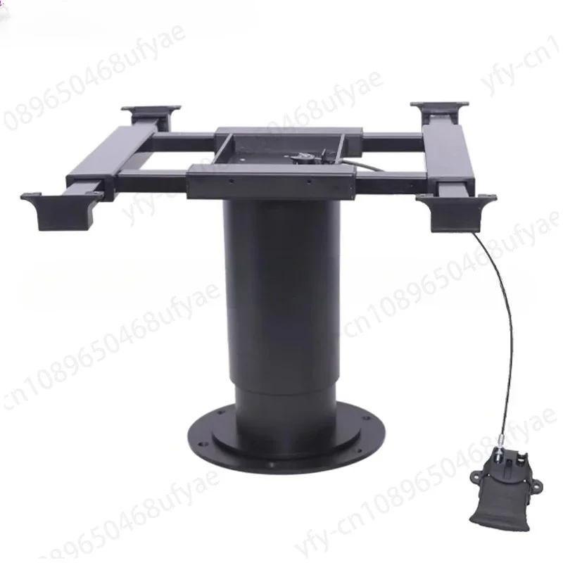 Adjustable-Height-Table-Base-Enables-Table-Top-with-Swivel-and-Slide ...