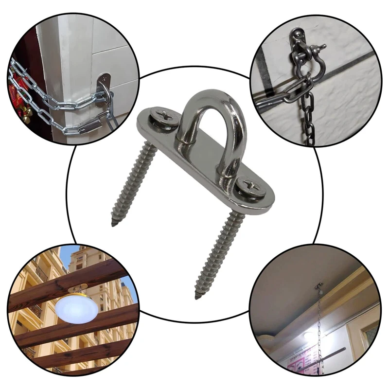 M6/M5/M8 Oval Eye Board Marine Deck Buckle Staple Boat Shade Sail ...
