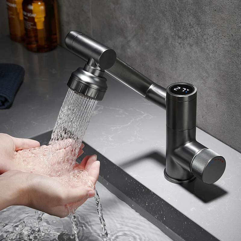 New-Style-Universal-Rotating-Robot-Arm-Basin-Water-Taps-Brass ...