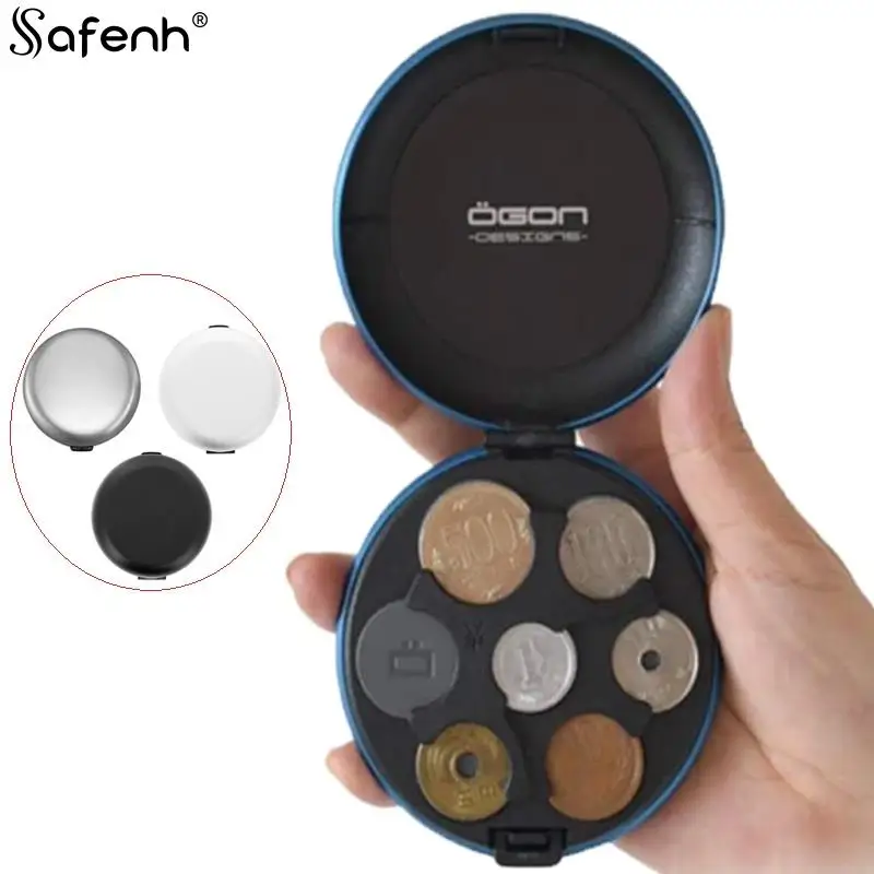1-Round-Euro-Coin-Dispenser-Storage-Coins-Purse-Wallet-Holders-Storage ...