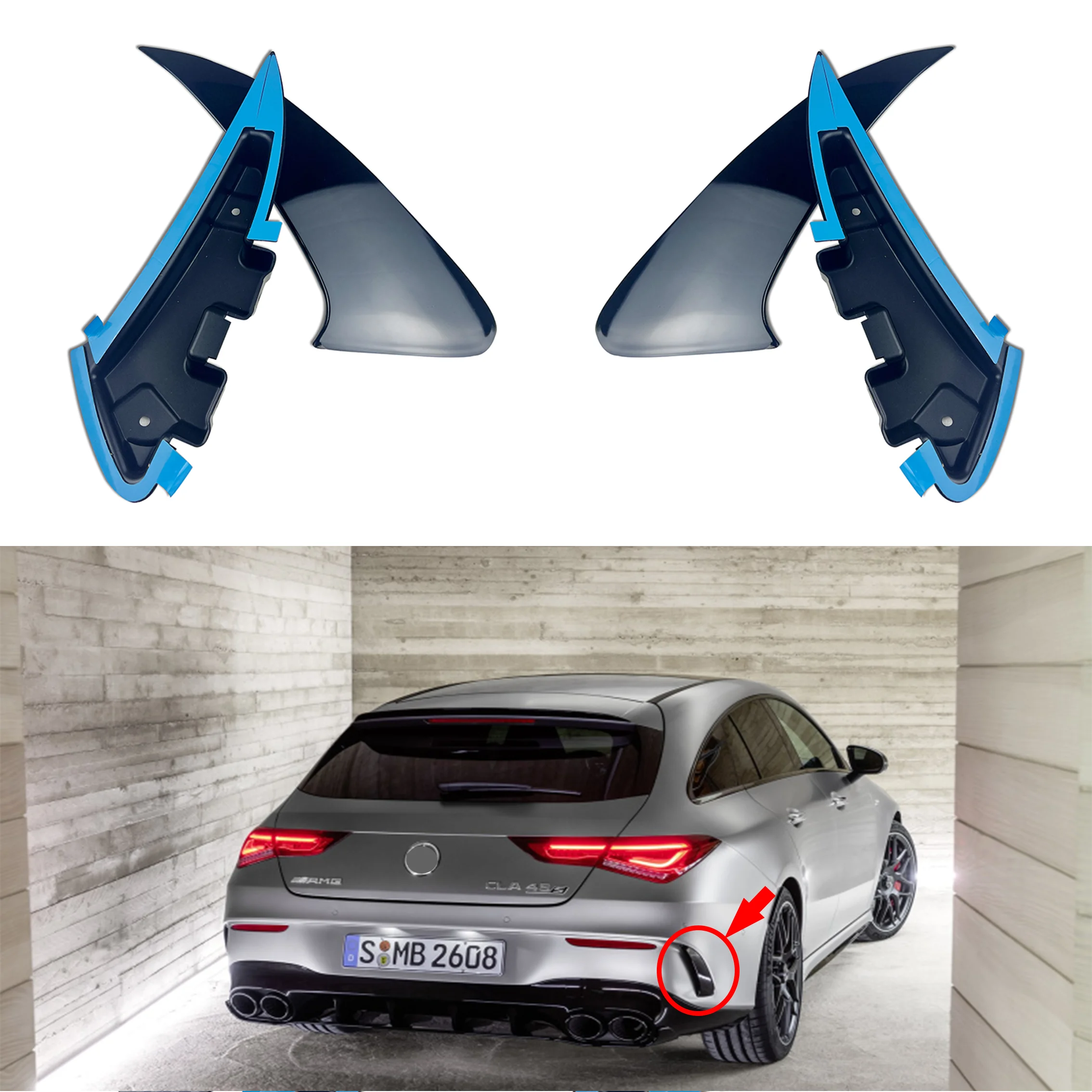C118-Rear-bumper-spoiler-for-Mercedes-CLA-class-W118-2019-2020-CLA250 ...