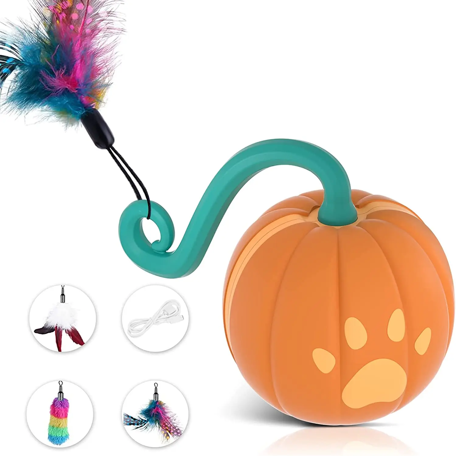 Automatic-Cat-Toys-Cat-Toys-for-Indoor-Cats-with-LED-Colorful-Light-USB ...