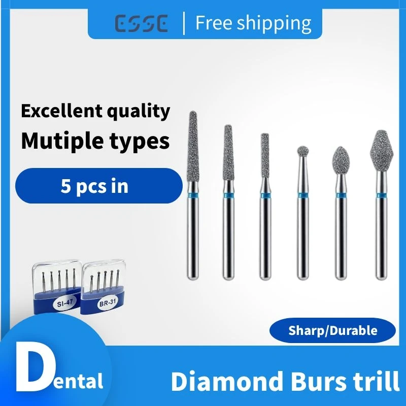 Dental-Diamond-Burs-Dia-burs-Drill-1-6mm-Shank-High-Speed-Handpiece ...