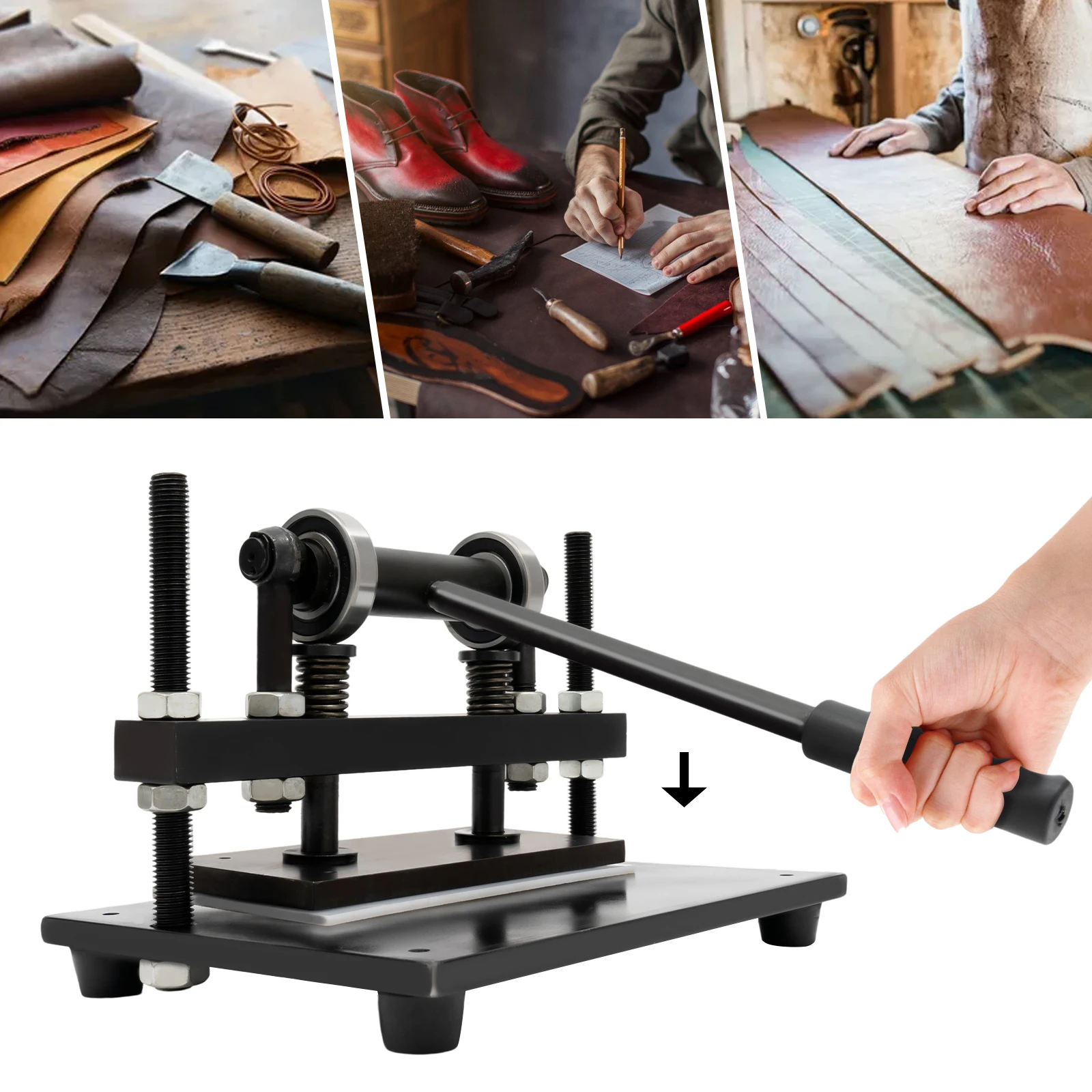 26X12cm-Double-Wheel-Hand-Leather-Cutting-Machine-Manual-Die-Cutter ...