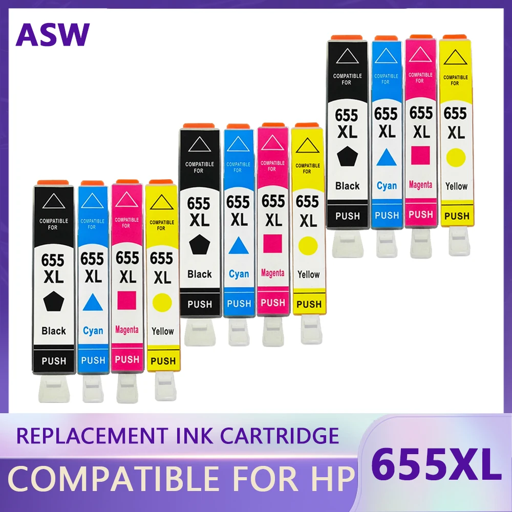 ASW Ink Cartridge HP655 For HP 655 XL with chip For HP Deskjet 3525 ...