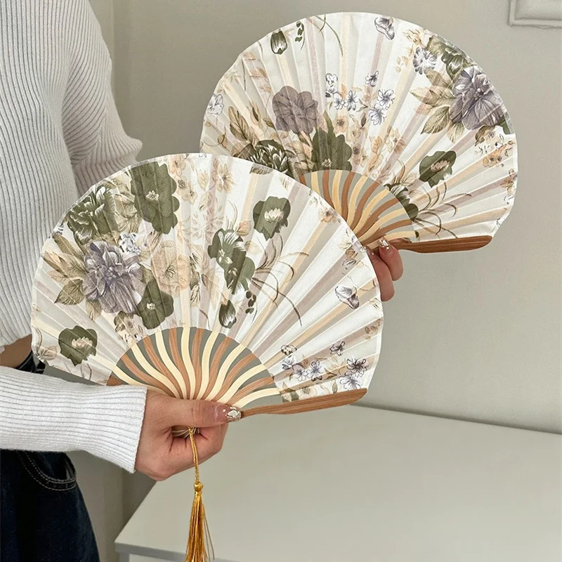 Ink-Folding-Fan-for-Women-2024-New-New-Chinese-Style-Cheongsam-Props ...
