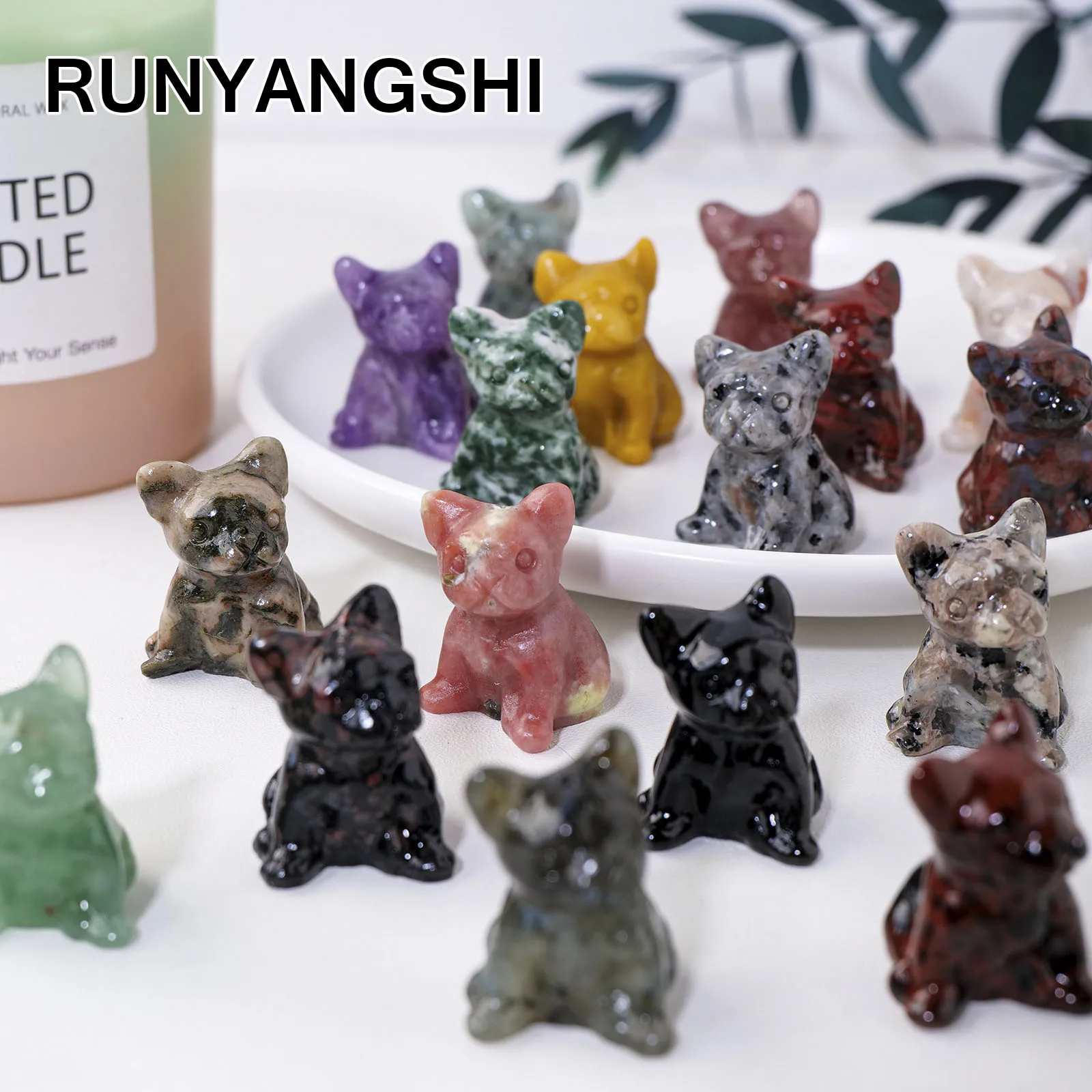 1PC-Natural-Quartz-French-Dou-Dog-Carving-Crystal-Animal-Figurines ...