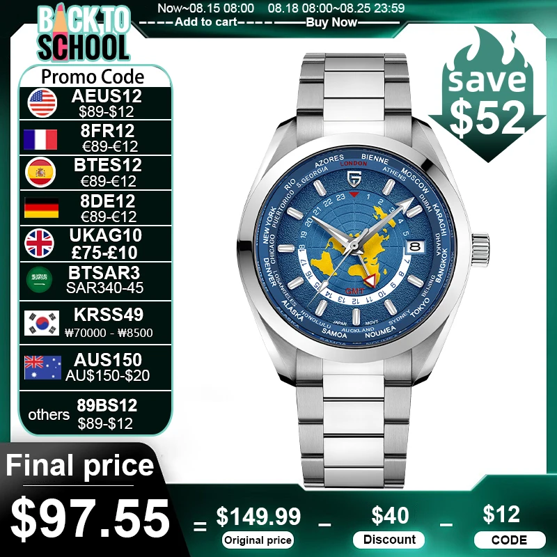 PAGANI-DESIGN-Rel-gio-de-pulso-mec-nico-imperme-vel-para-homens-GMT ...