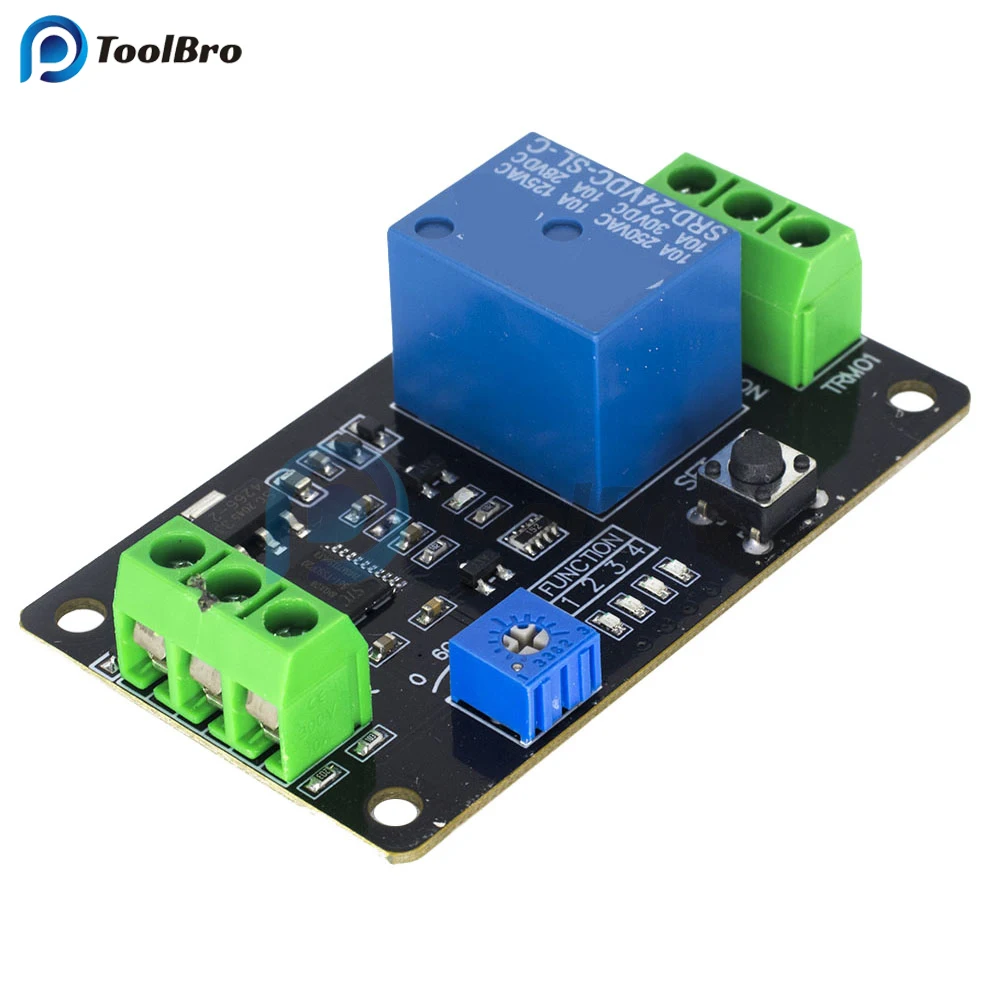 TRM01-Time-Delay-Relay-Module-DC-5V-12V-24V-Self-Locking-Timer-Delay ...