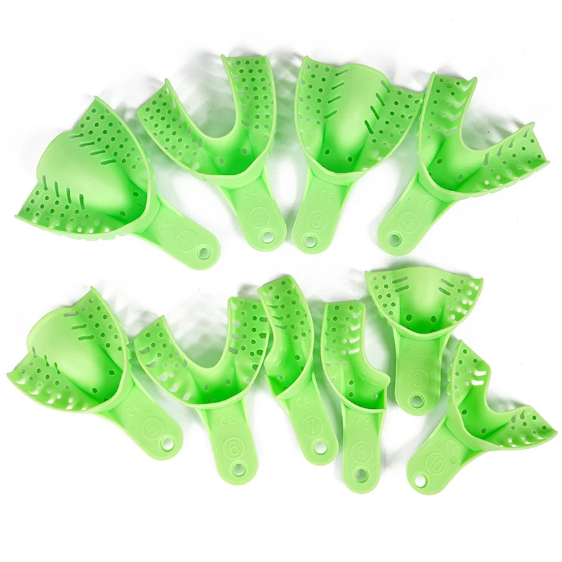 2pcs-Disposable-Dental-Impression-Tray-Plastic-Denture-Tray-Teeth ...