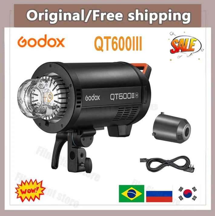 Godox QT600III 600W 1/8000s High Speed Sync Studio Flash Strobe Light ...