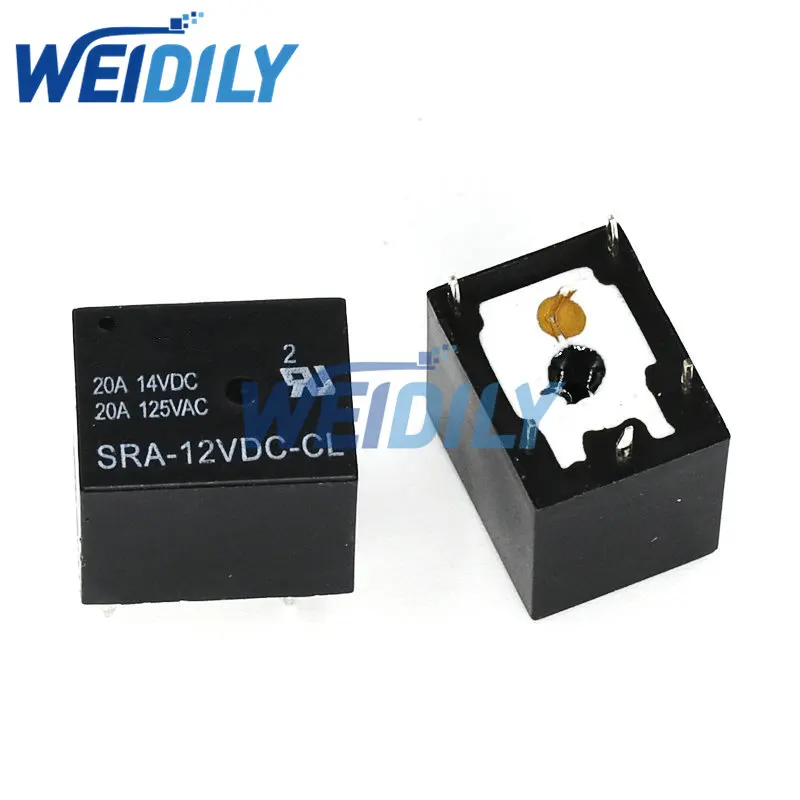 5pcs/lot 12vdc 20a Sra-12vdc-cl 5pins Sra 12v T74 Mini Power Relay ...