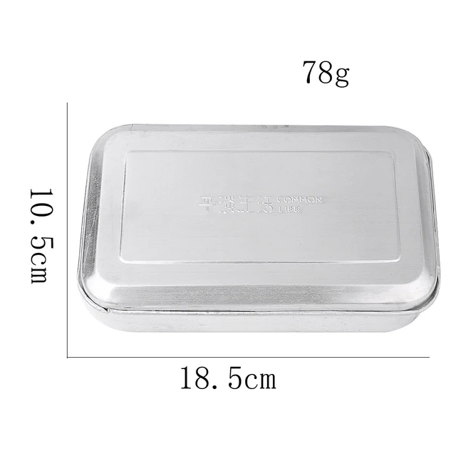 Old Aluminum Bento Box Nostalgic Style Oval High Temperature ...