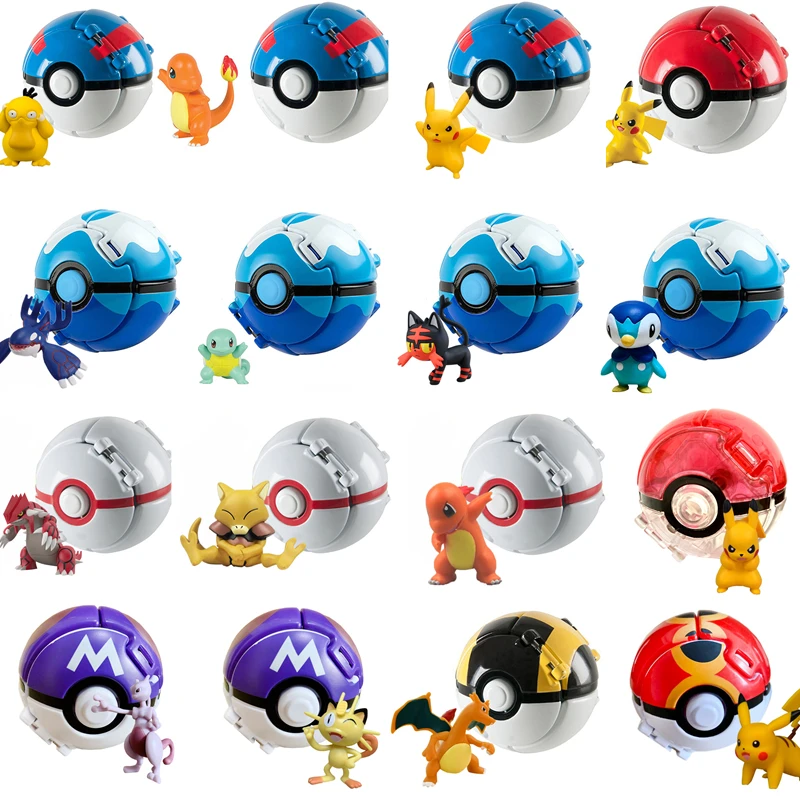 Pokemon-Ball-Pokeball-Anime-Figure-Pikachu-Squirtle-Pocket-Monster ...