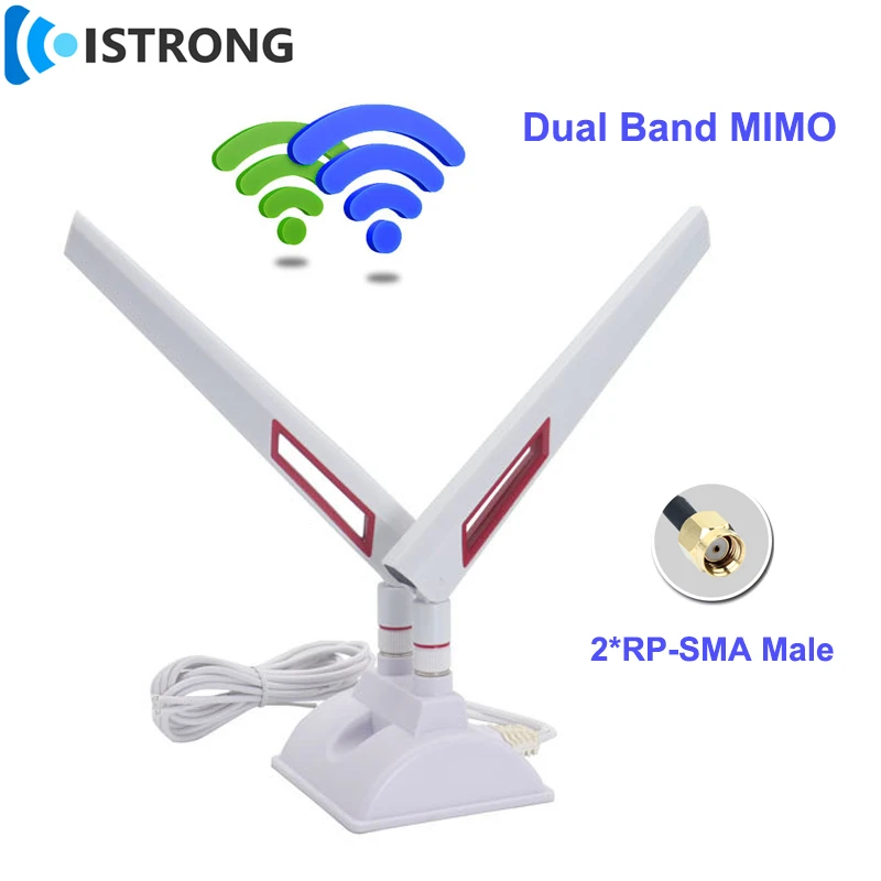 2.4g/5g/5.8g Dual Band Mimo Antenna Magnetic Base External Extension ...