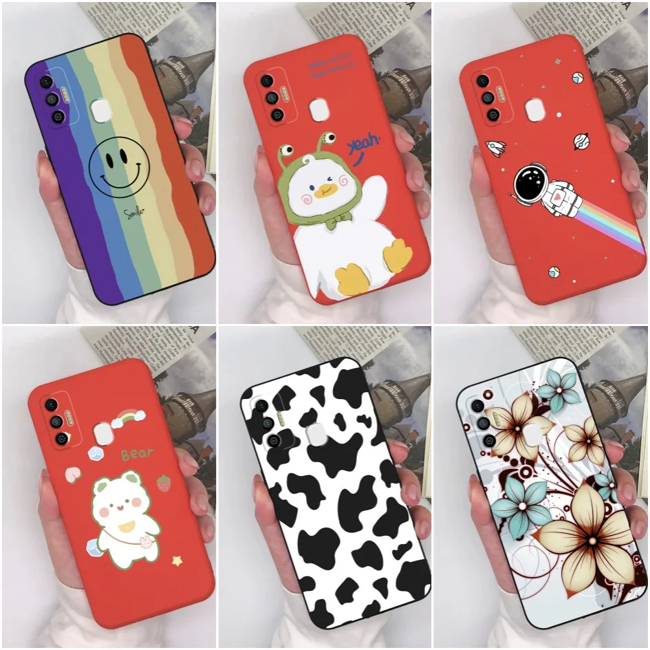 For-Tecno-Spark-7P-Case-Spark-7-Pro-Cover-Luxury-Flower-Rainbow ...