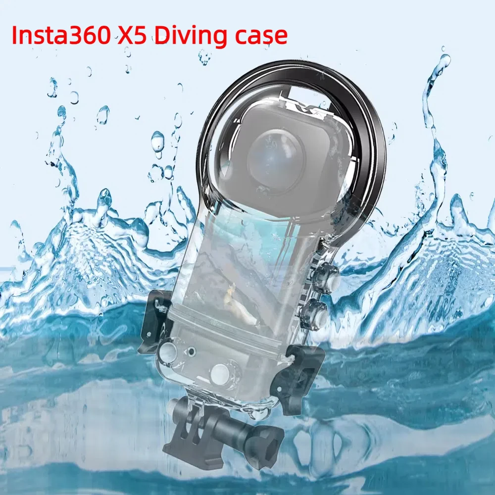 For Insta360 X5 Invisible Diving Case 60M Waterproof Housing Case ...
