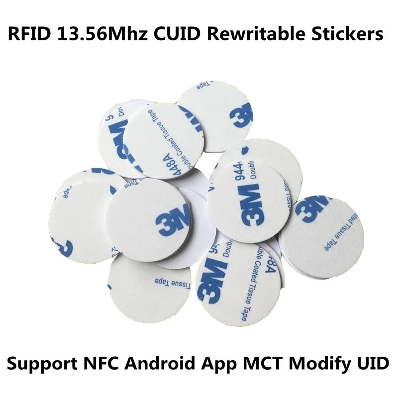 RFID CUID 태그 스티커 키 카드, UID 변경 가능 블록 0 쓰기 가능 키체인, NFC 안드로이드 MCT 복사 복제 복제, 13.56Mhz, 10 개 ...