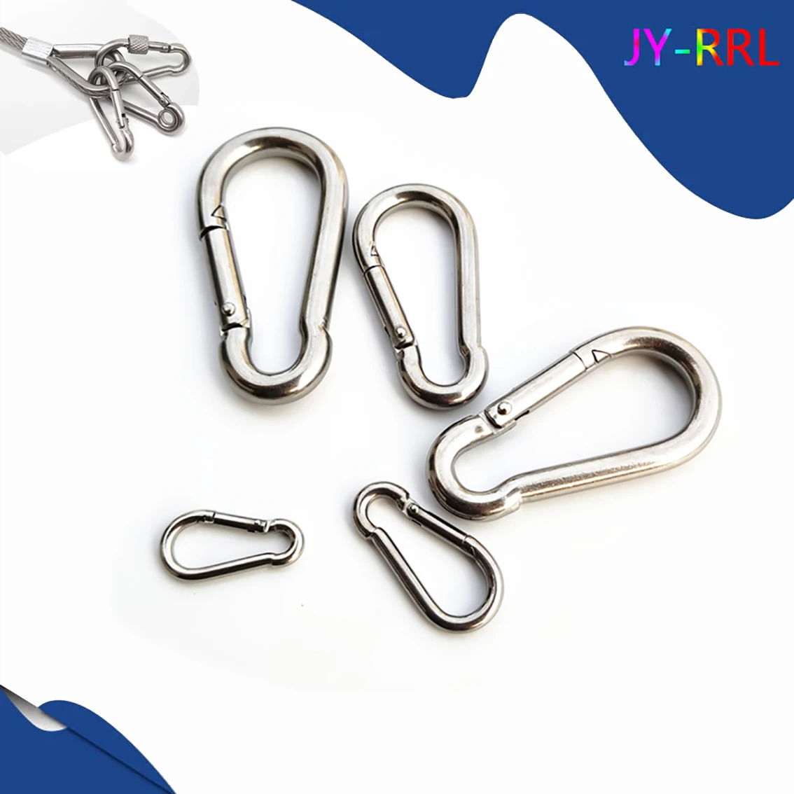 1Pcs Stainless Steel 304/316 Carabiner Carbine Snap Hook M4 M5 M6 M7 M8 ...