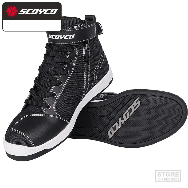 SCOYCO-Men-Motorcycle-boots-Breathable-Anti-fall-Rider-Road-Racing ...
