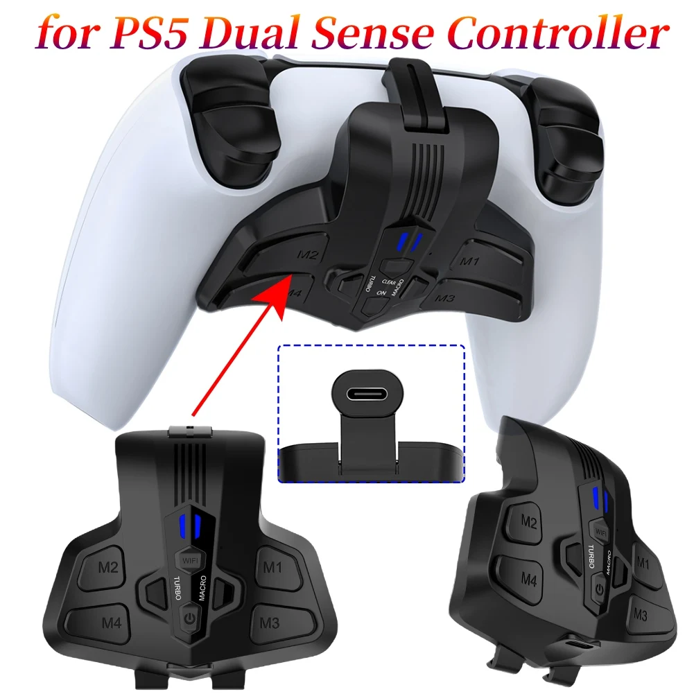 Backplate-Programable-Remap-Kit-for-PS5-DualSense-Gamepad-PC-Back-Buttons-with-Turbos-Macro ...
