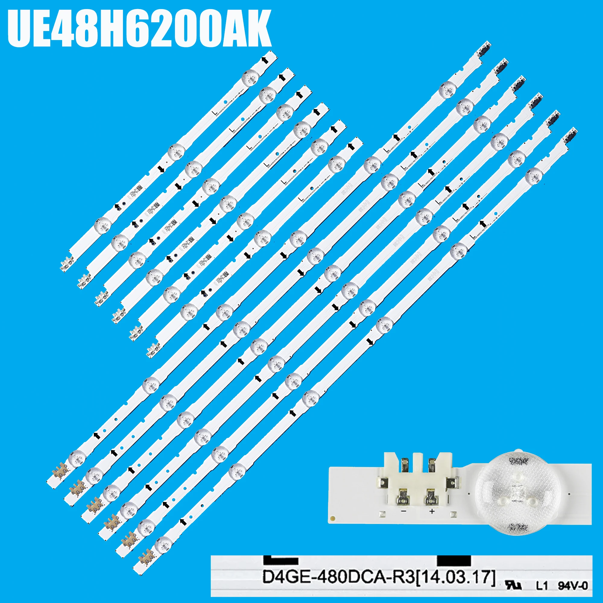 LED Backlight strip for UE48H6410AW UE48H6475SU UE48H6410AU UE48H6655ST ...