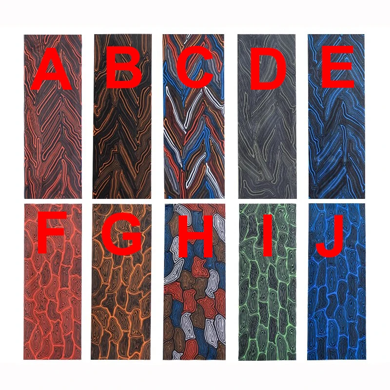 1 Piece G10 Handle Material Patch with Damascus Pattern, Heat-Resistant ...