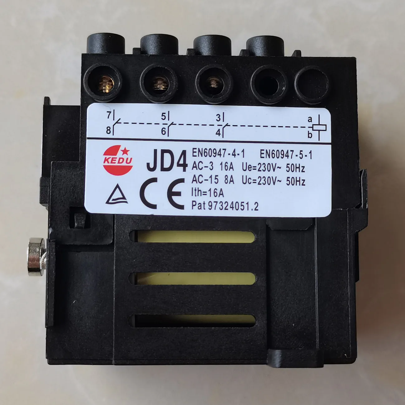 KEDU-JD4-8Pins-230V-50Hz-16A-Electric-Relay-3NO-with-Power-Failure-and ...