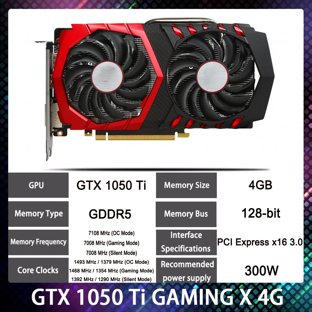 【お得価格！】NVIDIA GeForce GTX 1050 Ti 4GB（ゲーム用Gtx1050 tiグラフィックカード,4GB,1050 GB,高品質,完璧な迅速な発送 ...