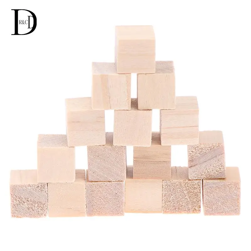 50-100-Pieces-Wooden-Cubes-Unfinished-Square-Cubes-Wood-Blocks-For-Math ...