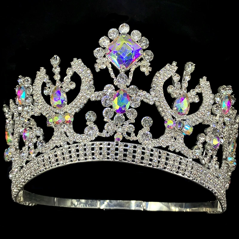 Levery-Tiara-y-coronas-de-cristal-de-c-rculo-completo-corona-de-boda ...