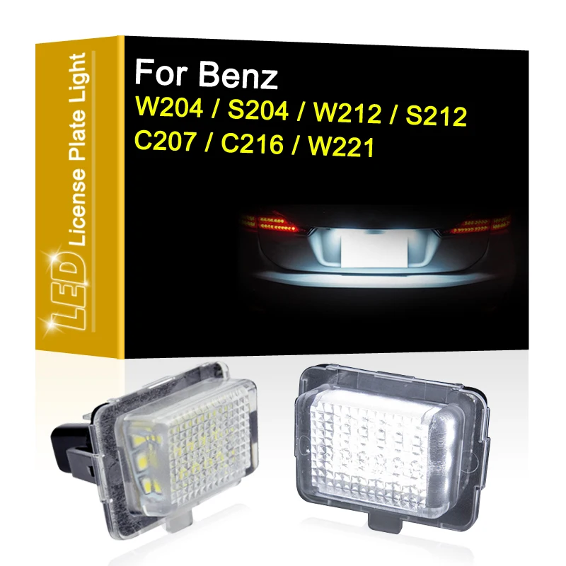 LED License Number Plate Light Assembly For Benz C-Class W204 S204 E ...