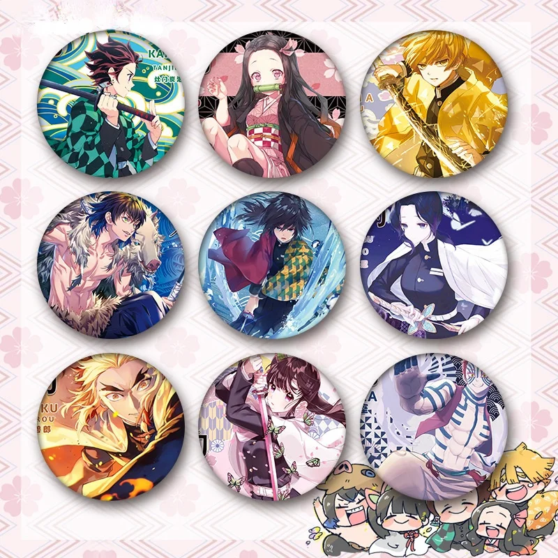 Anime Demon Slayer Kimetsu No Yaiba Kamado Tanjirou Cosplay Badges ...