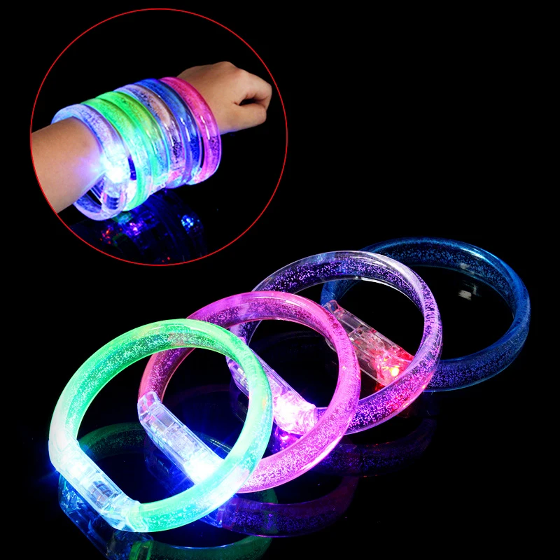 Flashing-Wrist-Luminous-Bangle-Acrylic-Luminous-Colorful-Bracelets ...