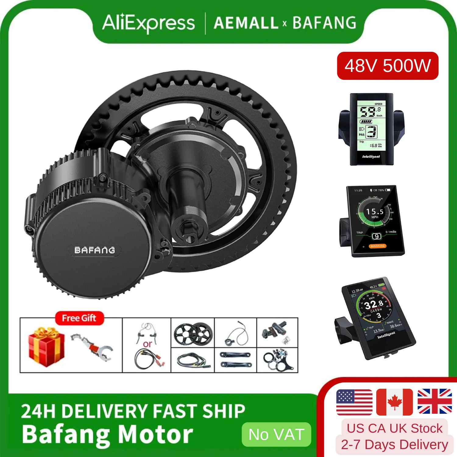 BAFANG-500W-48V-BBS02B-BBS02-Mid-Drive-Ebike-Motor-Kit-Electric-Bike ...