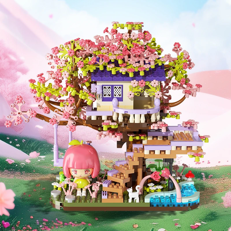 Micro-particle Creative Building Block Tree House DIY Boys And Girls ...