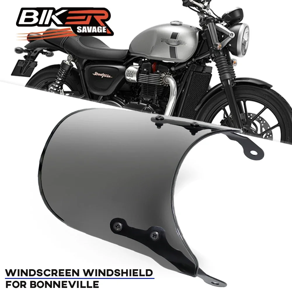 Windscreen-Wind-Shield-For-Bonneville-T100-T120-Thruxton-Scrambler-900 ...