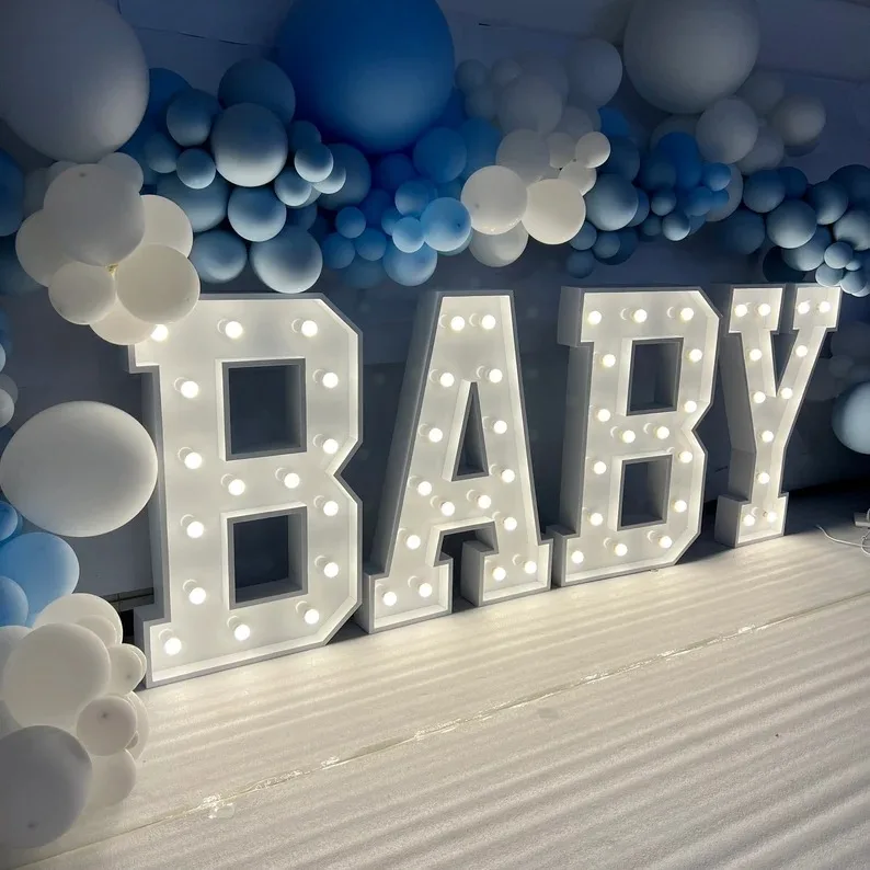 Baby 3ft Big Sign Bulb Lights Multicolor Led Custom Marquee Signs Giant ...