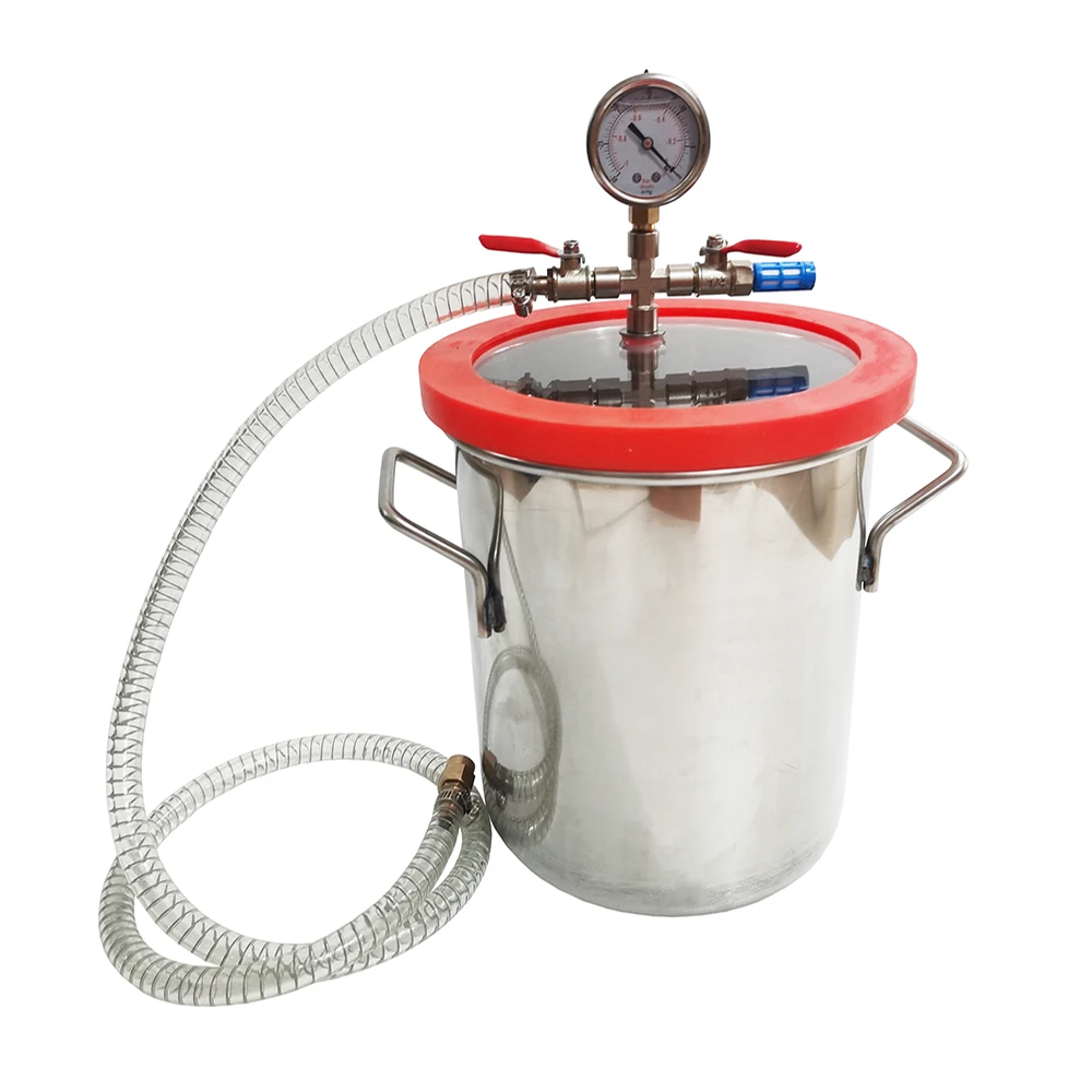 3 Gallon 12l Stainless Steel Vacuum Degassing Chamber Vacuum Defoaming ...