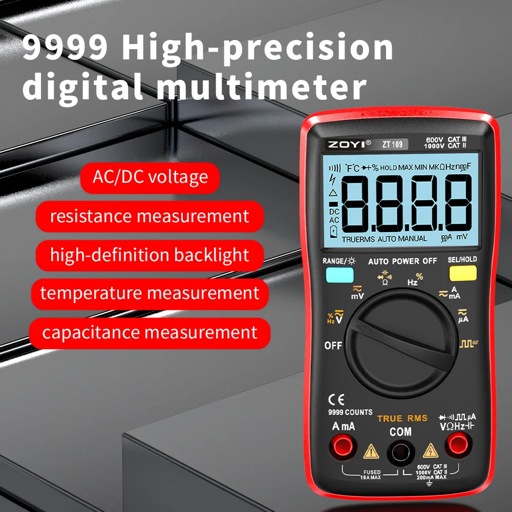 ZOYI-ZT-109-True-RMS-Digital-Multimeter-Bench-meter-Features-9999 ...