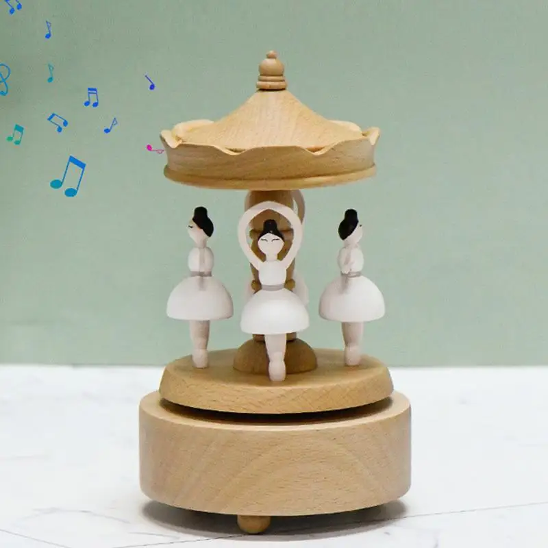 Classical-Dancer-Music-Box-Vintage-Wood-Carved-Mechanism-Music-Box-with ...