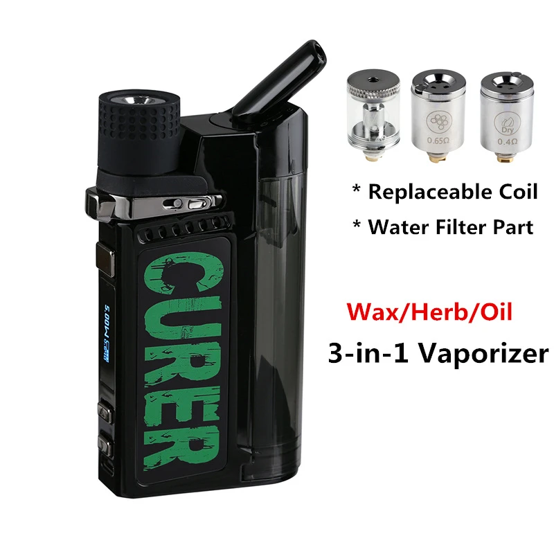 Curer Wax / Dry Herb / Oil 3-in-1 TC Vaporizer 1600mAh Battery ...
