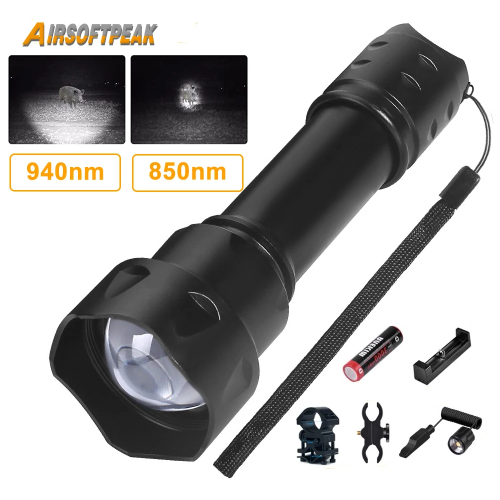 Tactical Infrared Flashlight 850nm 940nm IR Night Vision LED Flashlight ...