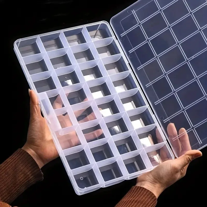 8-Style-Transparent-Plastic-Storage-Jewelry-Box-Compartment-Adjustable ...