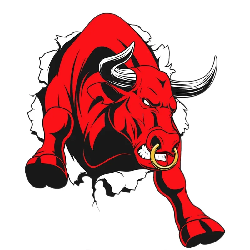 15cm-Red-of-Bull-Sticker-for-Car-Stickers-Stylish-PVC-Accessories ...